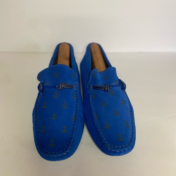 Aldo | Shoes | Aldo Blue Suede Drivers 75 | Poshmark